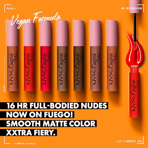 NYX PROFESSIONAL MAKEUP Lip Lingerie XXL Matte Liquid Lipstick - Goin Desnuda (Chocolate Brown)
