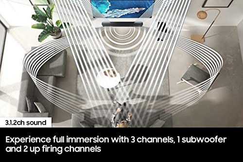 SAMSUNG HW-Q60B 3.1ch Soundbar w/ Dolby Atmos, DTX Virtual:X Q Symphony, Adaptive Sound, Game Mode, Bluetooth Connection, 2022