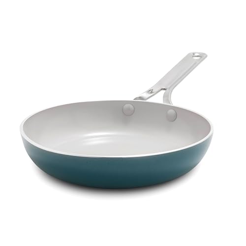 GreenPan Nova 8" Frying Pan Skillet, Oprah’s Favorite Things 2024, Ceramic Nonstick Cookware, PFAS Free, Toxin-Free, Induction Suitable, Dishwasher & Oven Safe, Durable, Easy Clean, Deep Teal
