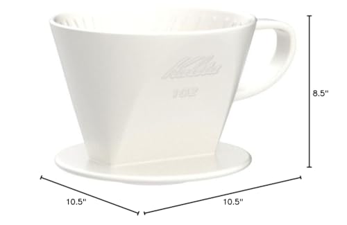 Kalita - 2001 Kalita 102 Ceramic Dripper Coffee Dipper, white
