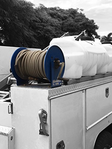 Coxreels 112-3-100 Hand Crank Hose Reel | Spool for Coiling Hoses and Cables | Rotating Storage Reel with Hand Crank | Steel Hose Reel | Fits 3/8'' x 100' Hose | 12β x 18.25β x 13β