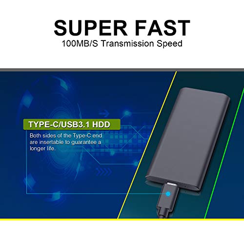 External Hard Drive 2TB USB3.1 for PC, Mac, Desktop Computer, Wii U, Xbox (2TB, Gold)