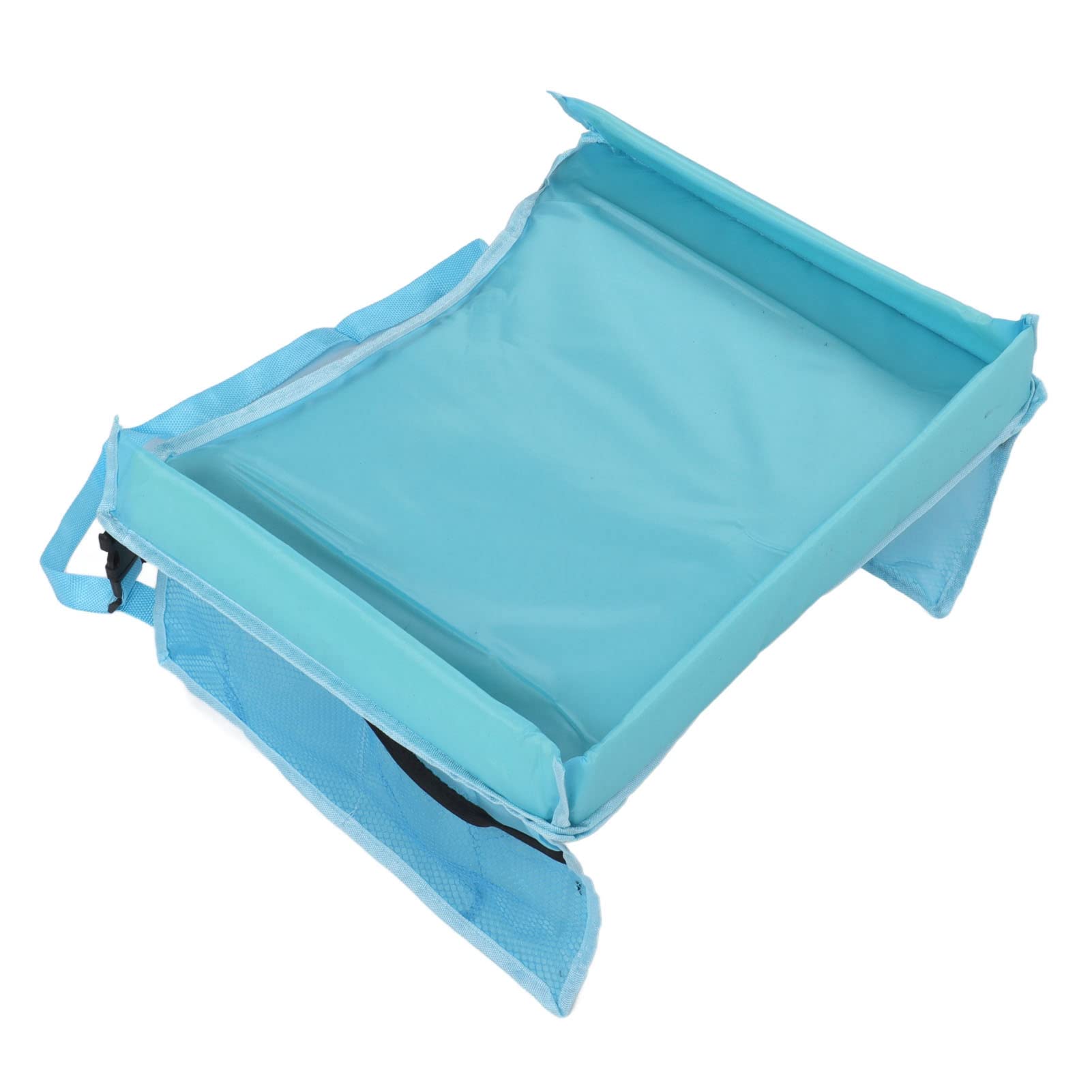 Foldable Kids Travel Car Table Tray Waterproof Toddler Lap Desk for Baby Carriages Lap Desk Accessory Sky Blue