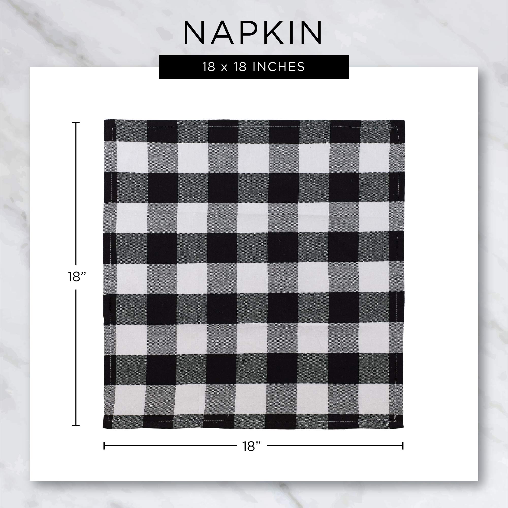 DII 100% Cotton Cloth Napkins, 18x18 Dinner Napkins, for Basic Everyday Use, Banquets, Weddings, Events, or Family Gatherings - Set of 4, Farm Fresh Stripe