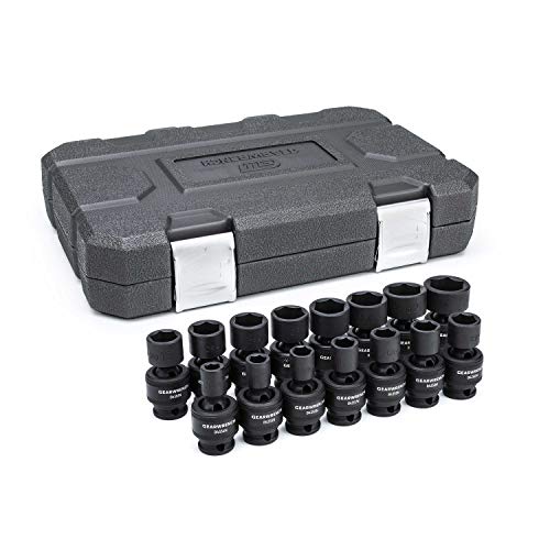 GEARWRENCH 15 Piece 3/8inch Drive 6 Point Universal Impact Socket Set, Metric - 84918N