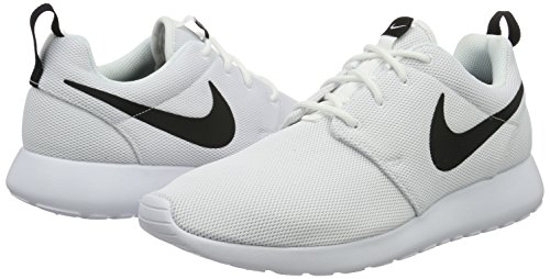 Nike Womens Roshe One Running Shoes (6 B(M) US)(White/White/Black)