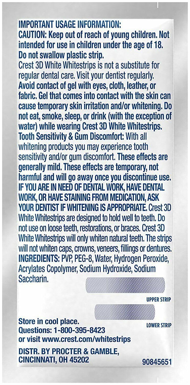 Crest 3D White Whitestrips Professional Effects, 40 count