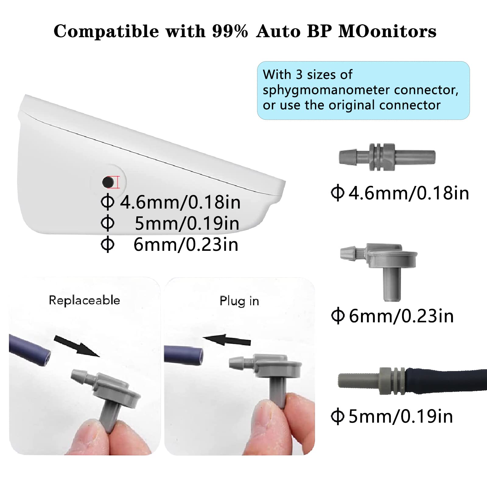 Extra Large Blood Pressure Generic Replacement Cuff,Extra Large Cuff Applicable for 8.6"-20.5" Inches (22-52cm) Big Arm Home Use,only Cuff,BP Machine Not Included
