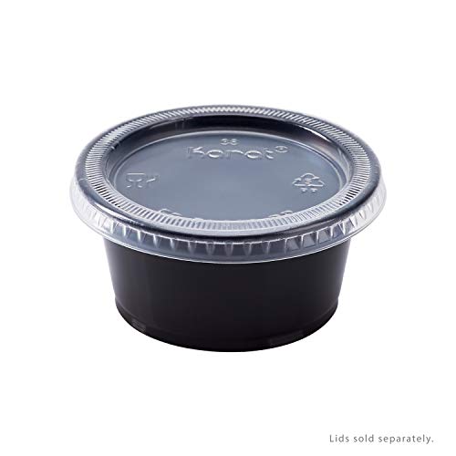 Karat FP-P200-PPB 2 oz. PP Portion Cups - Black (Case of 2500)