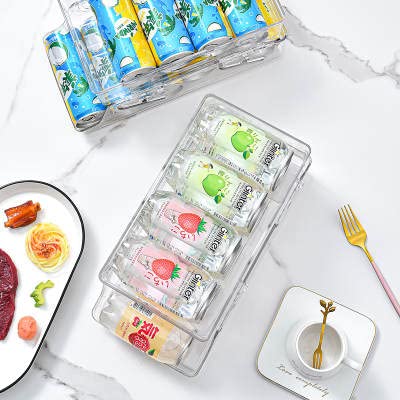 Double - Layer Soda Can Organizer - Auto Rolling - Best For Kitchen And Refrigerator Organizer