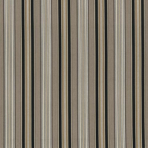 Pillow Perfect Stripe Outdoor Throw Accent Pillow, Plush Fill, Weather, and Fade Resistant, Large Square - 18.5" x 18.5", Black/Grey Getaway Stripe, 2 Count