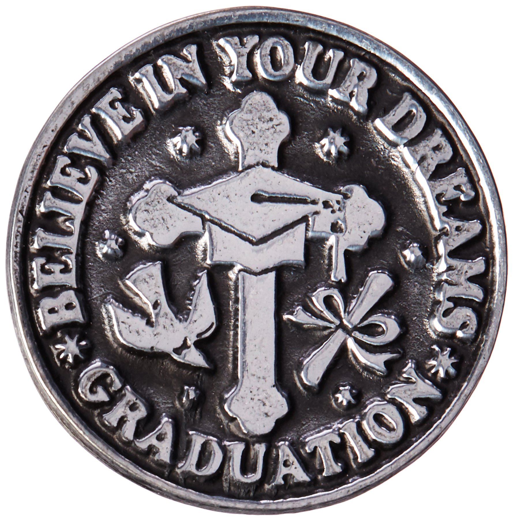 Cathedral Art, 1-Inch (Abbey & CA Gift) Graduation Pocket Token, Pewter