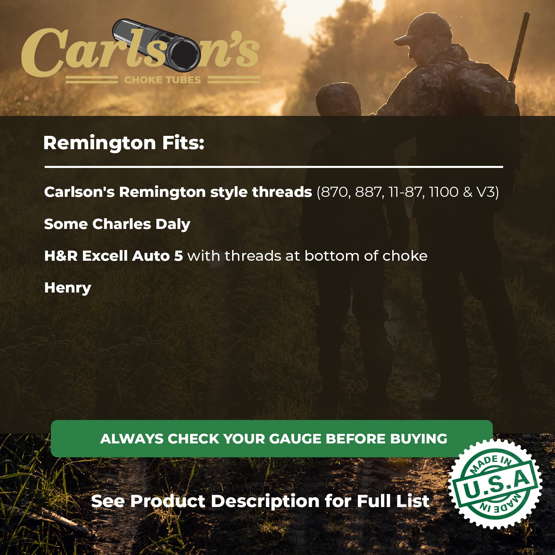 Carlsons Choke Tubes 12 Gauge for Remington [ Modified | 0.710 Diameter ] Stainless Steel | Flush Mount Replacement Choke Tube | Made in USA