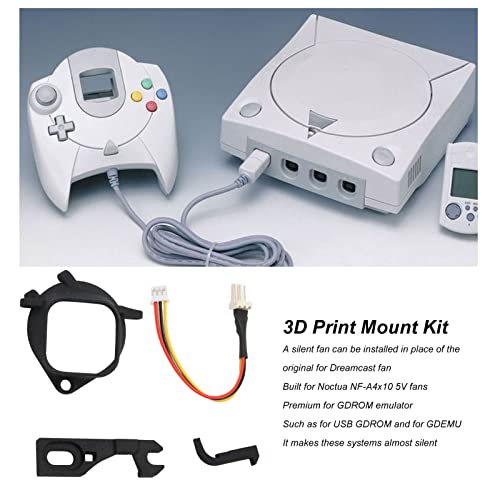Console Cooling Fan Mount, Professional Replacement Mini Fan 3D Print Mount Kit ABS Material for Game Controller