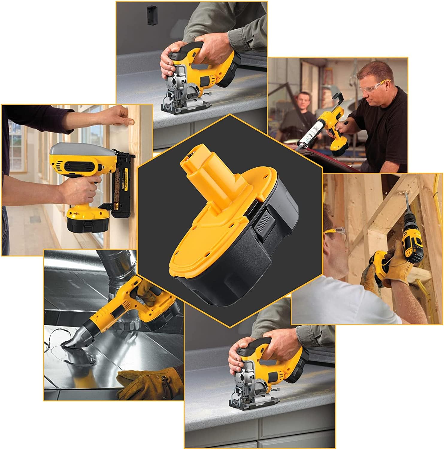 KINGTIANLE 2-Pack 18V 5.0Ah Replacement Battery for Dewalt 18 Volt XRP DC9096 Ni-Mh Batteries, Compatible with DC9098 DC9099 DW9095 DW9096 DW9098 Cordless Power Tools