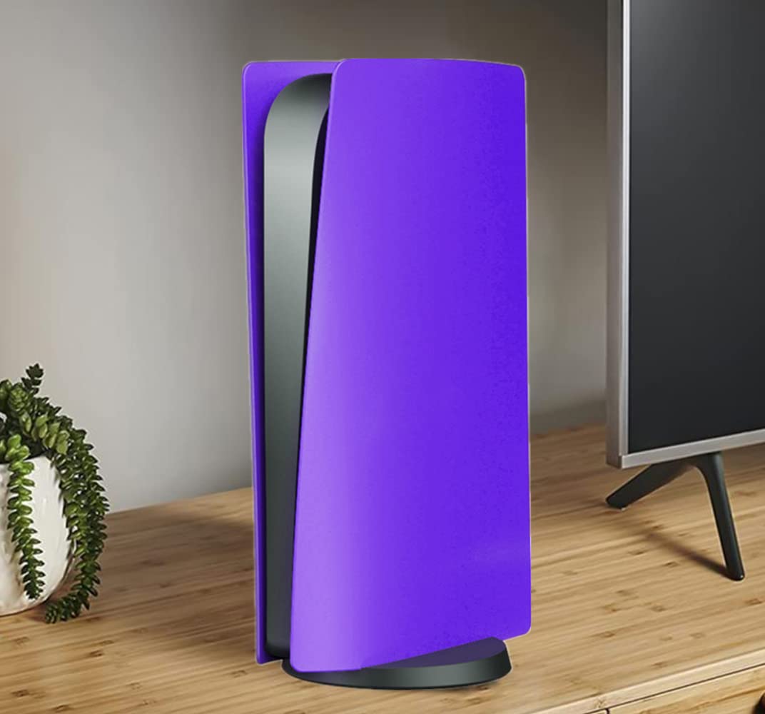 Console Faceplate Anti-Scratch Skin Shell Case Protective Housing Cover for PS5 Digital Edition (Purple)