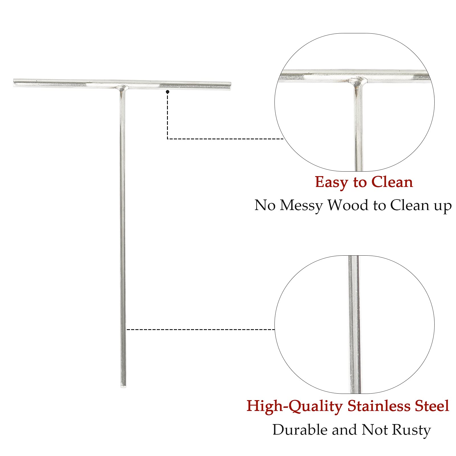 Echaprey Professional T Shape Stainless Steel Crepe Maker Batter Spreader to Fit Large Crepe Pan Maker 3 Pcs (5", 7" Spreaders and 12" Spatula)