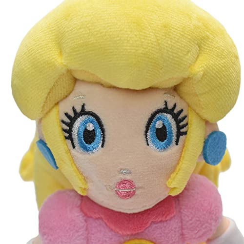 RGVV Super All Star Collection Princess Peach Plush Multicolor Pink Skirt Yellow Hair and Crown 10.6β