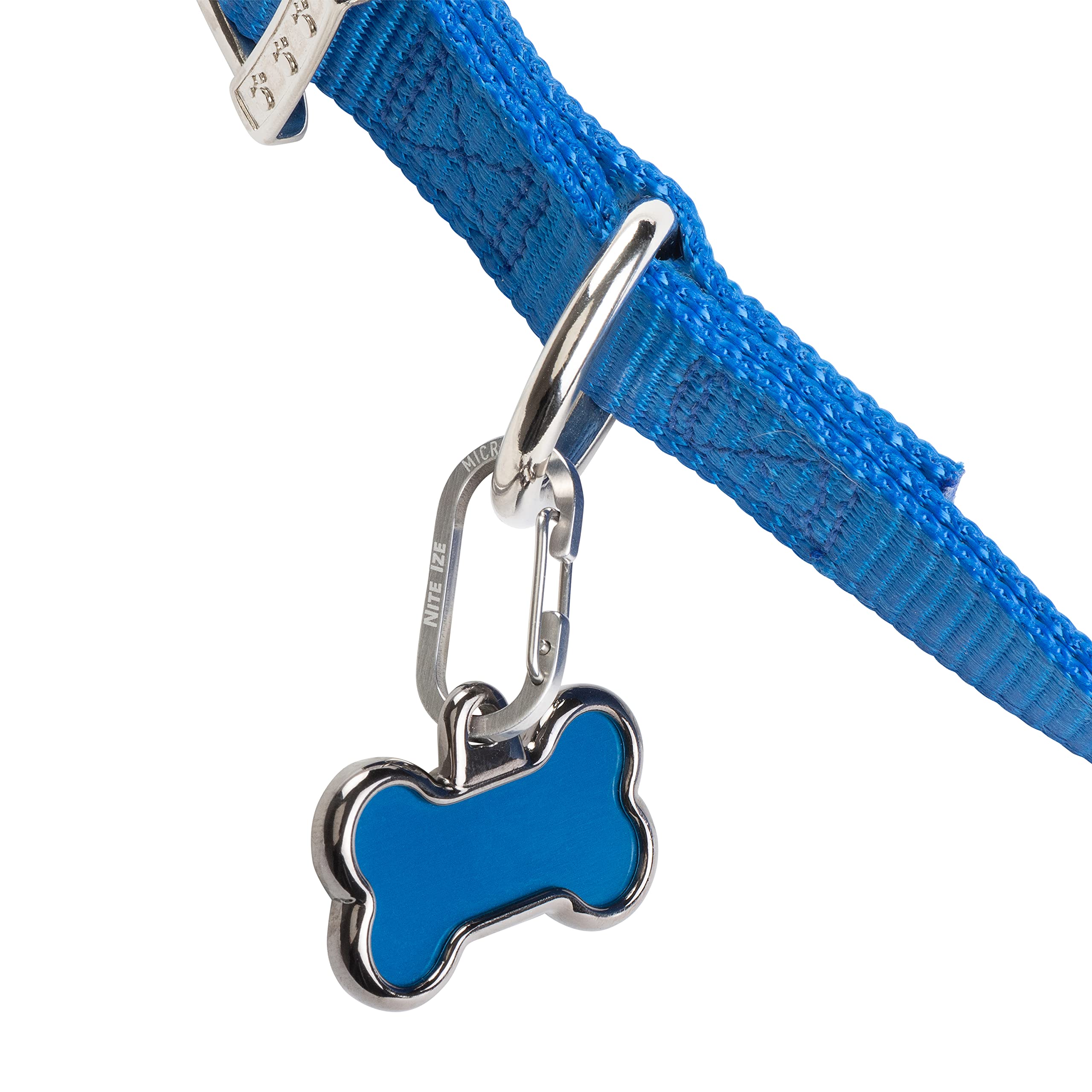 Nite Ize MicroLink Pet Tag Carabiner, Stainless Steel Cat and Dog Tag Clip, 2 Pack