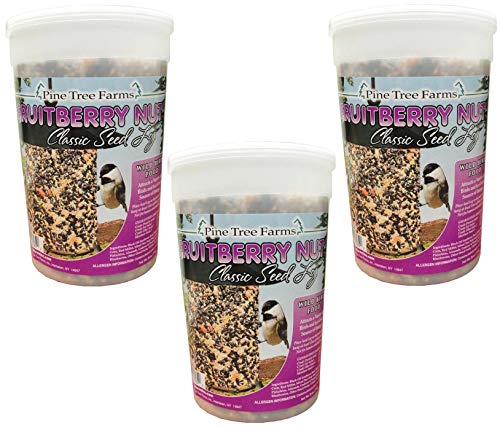 Pine Tree Farm Fruit Berry Nut Classic Seed Log, 28-Ounce (Pack of 3)