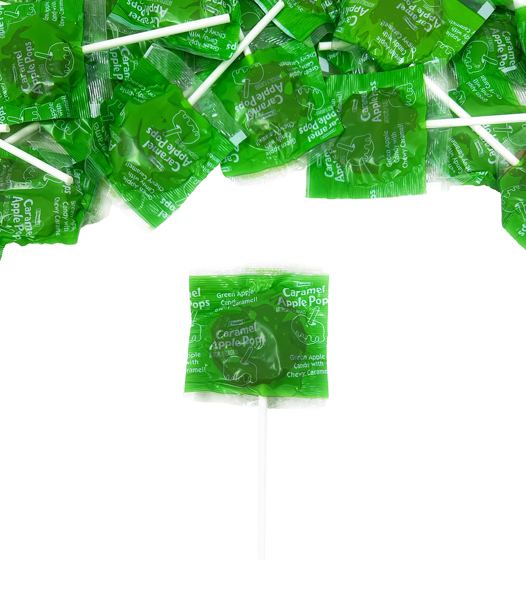 Carmel Apple Tootsie Pops Bulk Lollipops Suckers Filled With Chewy Tootsie Roll Candy Single Flavor Value Pack In Resealable Bag 2 lbs (32 Oz) 50+ Pcs (PACKAGING MAY VARY)