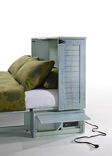Night & Day Furniture Poppy Skye with Mattress Murphy Cabinet Bed, Queen,
