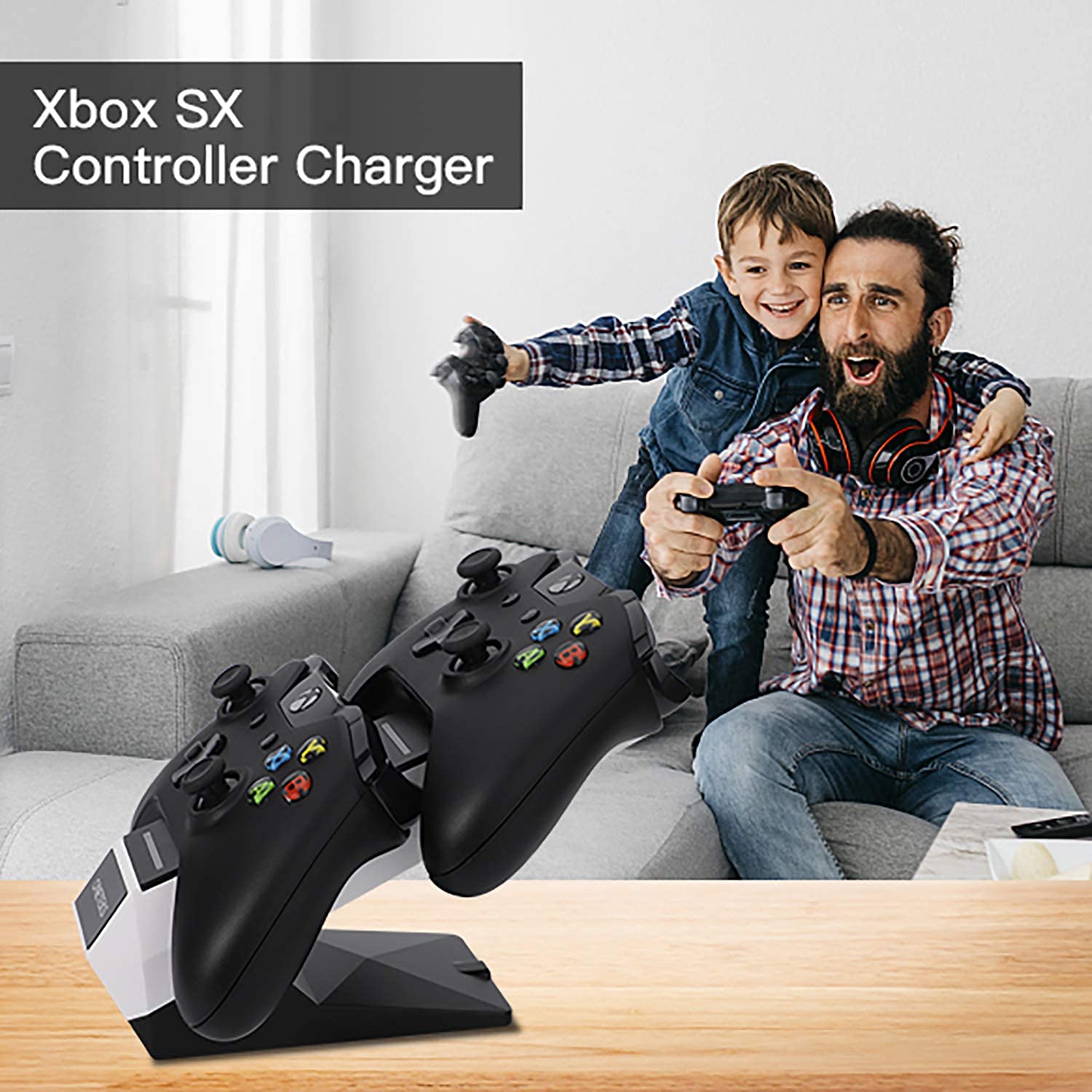 Controller Charger for Xbox Series X/S, Controller Charging Station Compatible with Xbox Series S/X Controller