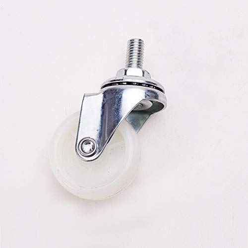 Caster Furniture,Rubbered Trolley Wheels , Castor Wheels,Furniture Casters,1.6" Dia Light Duty Threaded Stem Swivel Caster Wheel Roller 2 Pcs/4pcs/10pcs