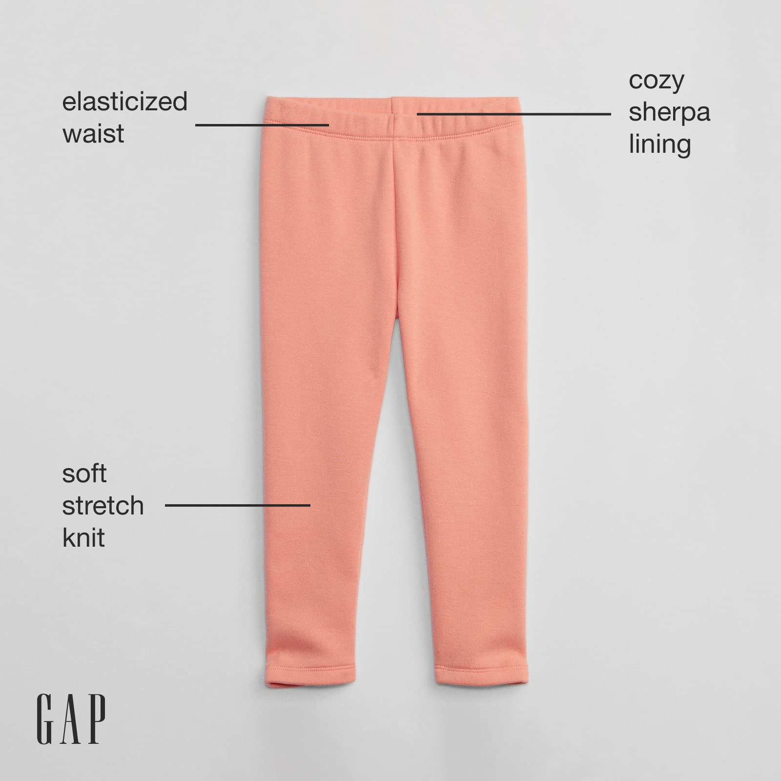 GAP Baby Girls Cozy Leggings, Lavender Frost, 3T US
