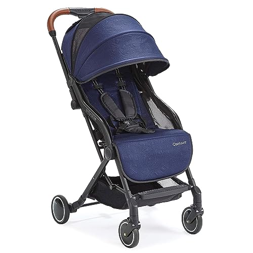 Contours - Bitsy Elite - Compact Fold Lightweight Stroller for Travel Adapter Free Infant Car Seat Compatibility - Sapphire Blue