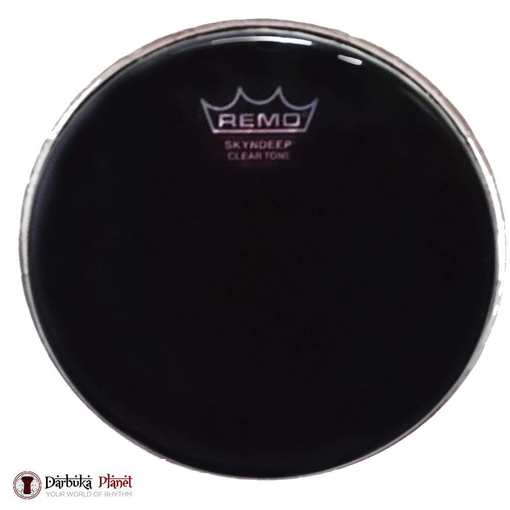 Remo DX-Series Skyndeep Clear Tone Doumbek Darbuka Drumhead - Black Smoke Graphic, 8.75"