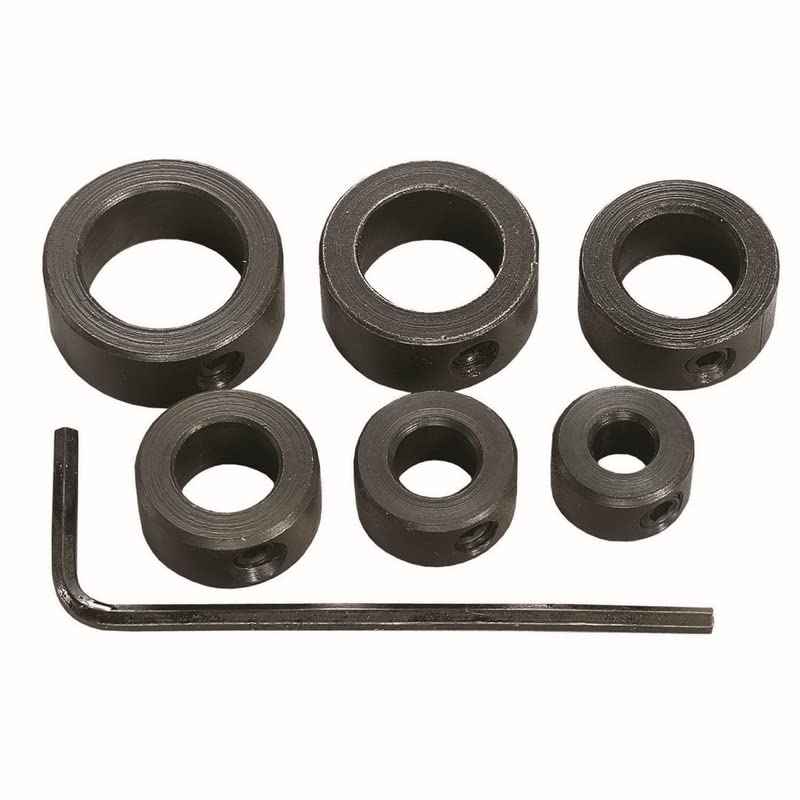 General Tools S838 6 Piece 3/16-Inch to 1/2-Inch Drill Stop Set , Black