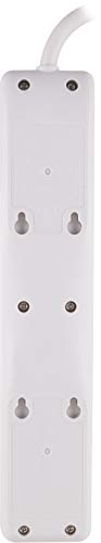 GE Surge Protector, 4 Outlets 2 USB Ports, Extra Long 8ft. Power Cord, White, 25798