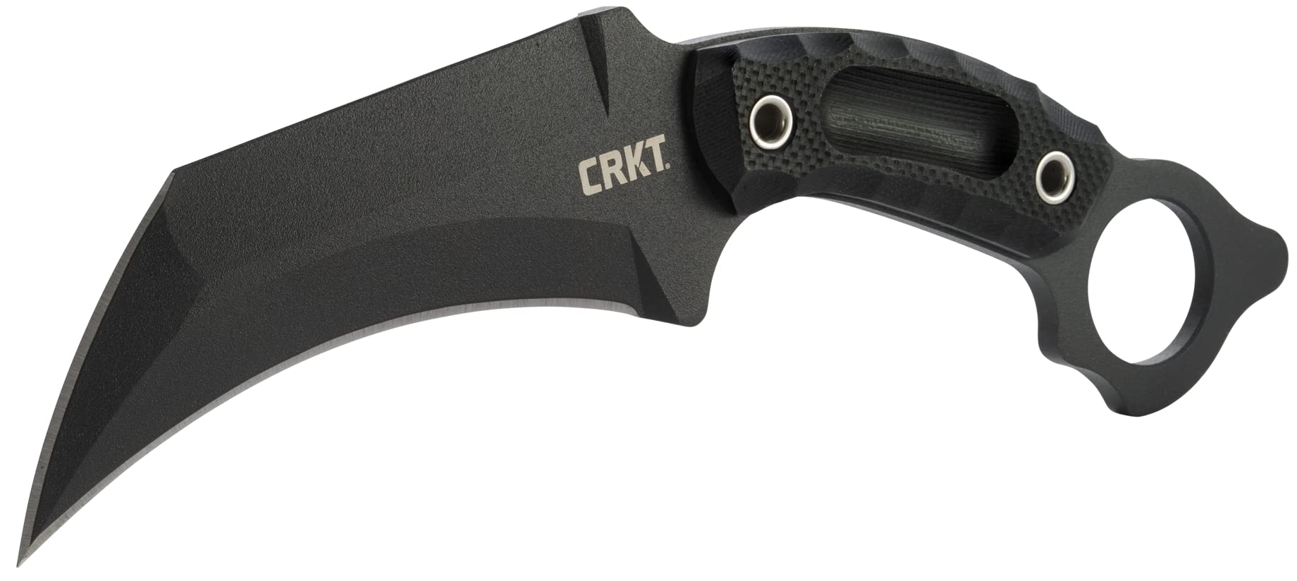 CRKT Du Hoc Fixed Blade Knife with Sheath: Powder Coated SK5 Steel, Karambit Blade, G10 Handle, Molle Compatible Sheath 2630