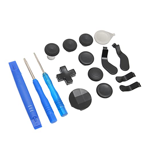 Controller Accessories, Stainless Steel Practical Plating Black Replacement Kit for Elite Series 2