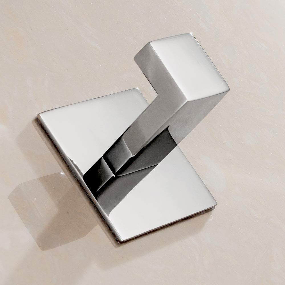 Celbon Stainless Steel Bathroom Towel Hook Self Adhesive Robe Coat Hook in Bathroom,No Screw Need and Chrome Finish …