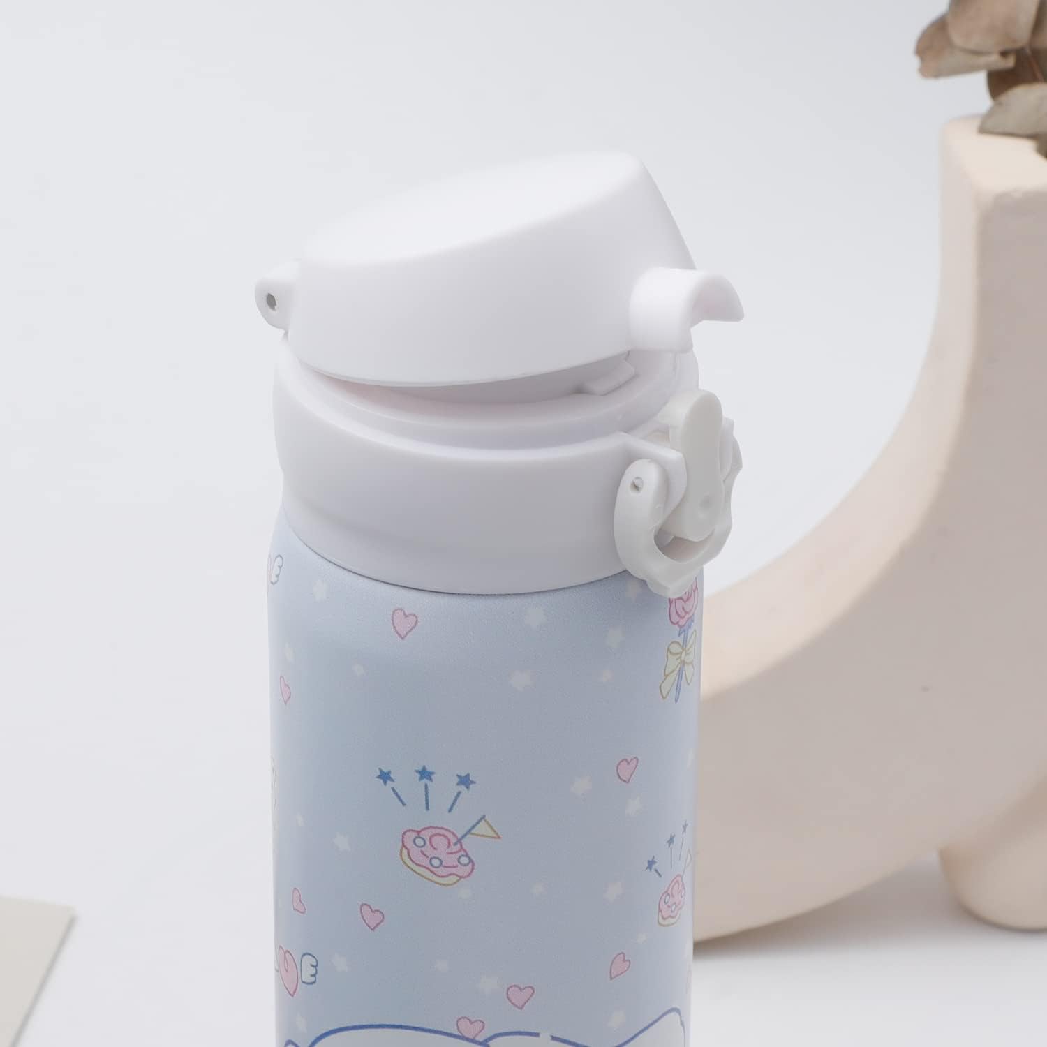 Generic Anime Water Bottle,Kawaii Anime Water Bottle Cup,Reusable Water Bottle for Girls 500ml (Cinnam)