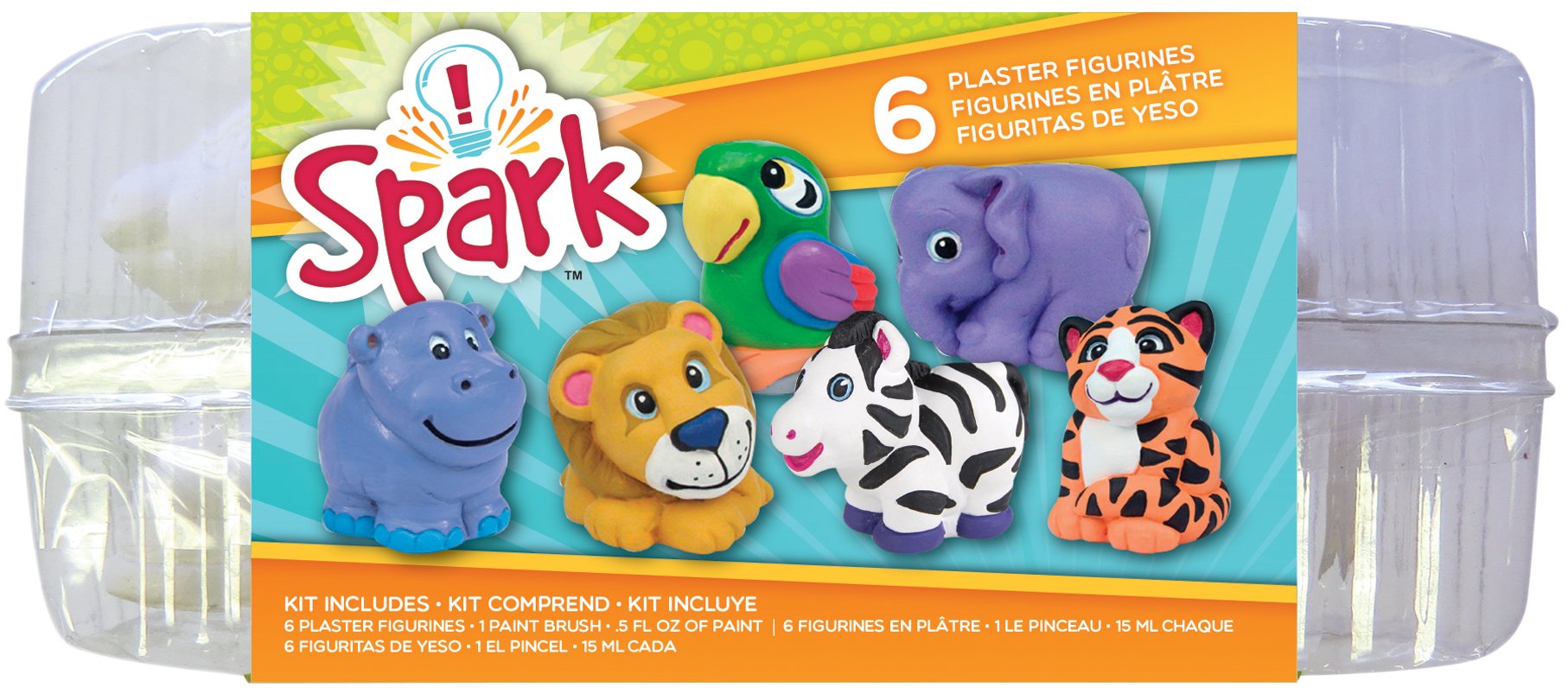 Colorbok Spark Plaster Value Pack Zoo, Multicolor