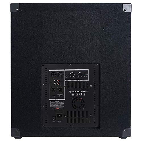 Sound Town METIS Series 2400 Watts 18β Powered Subwoofer with Class-D Amplifier, 4-inch Voice Coil (METIS-18SDPW)