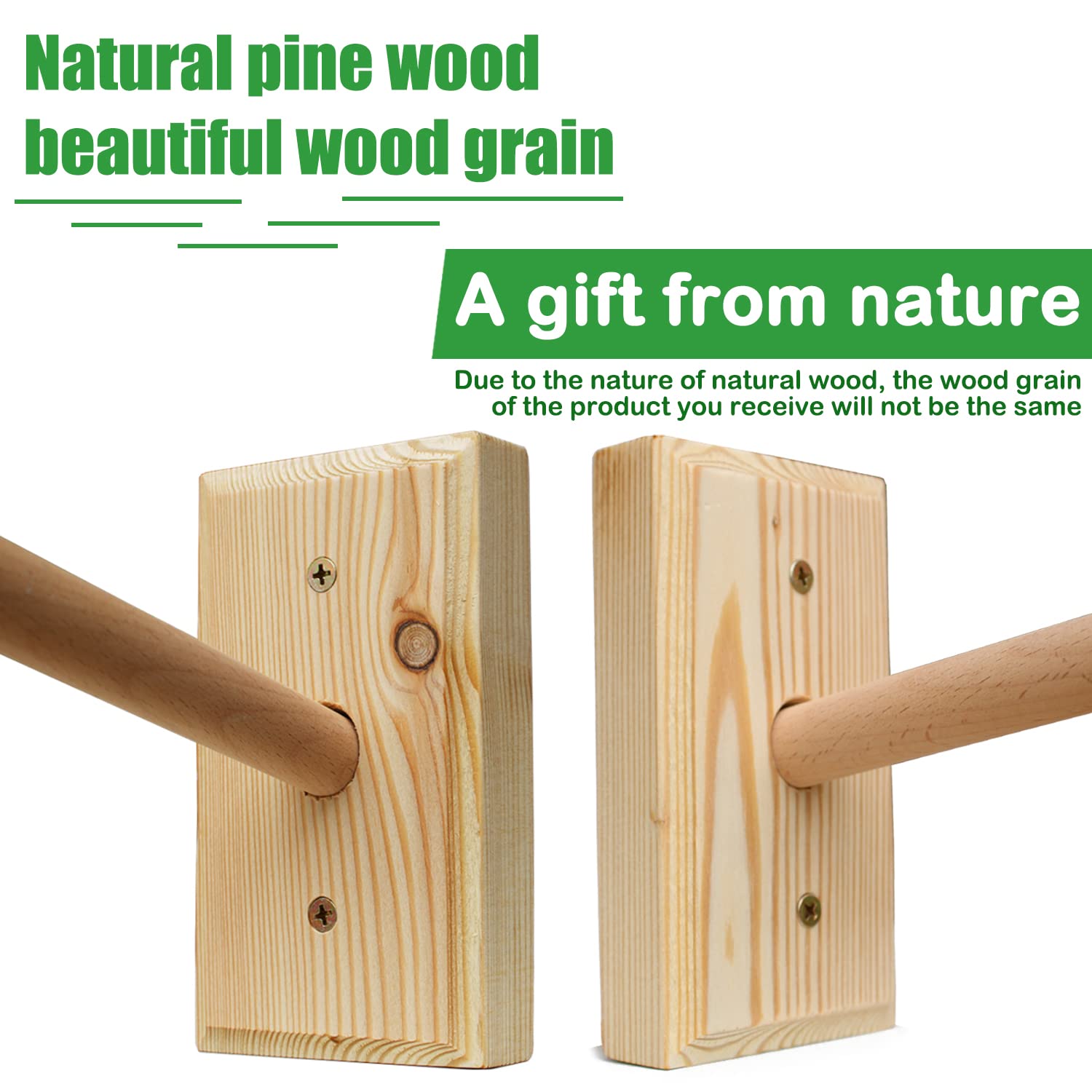 Crib Mobile Wooden Arm, Wall Mounted Suitable for All Cribs 100% Natural Larch Hanger Nusery Decor Baby Room Safe Holder(Mobile is not Included )