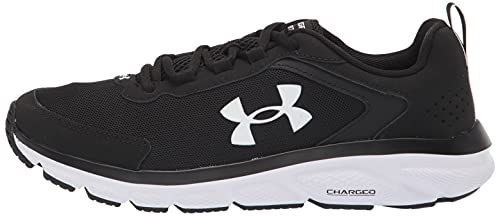 Under Armour Women's Charged Assert 9, Black (001)/White, 9 M US