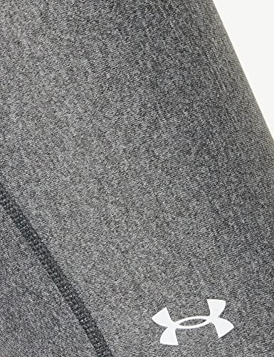 Under Armour Women's HeatGear Armour High Waisted Pocketed No-Slip Capri Leggings , Charcoal Light Heather (019)/White , Medium Short
