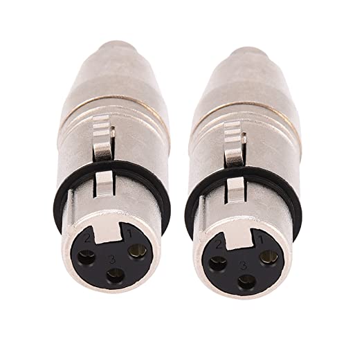 EBTOOLS 2Pcs 3 Pin XLR Female Jack to RCA Female Audio Microphone Mic Connector Adapter XLR to Cinch Coupling Cinch Coupling ad Screw Free Design The XLR Female to RCA