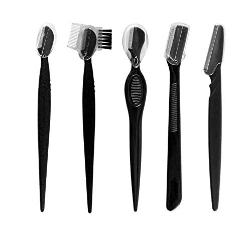 Eyebrow Razor for Women, 5PCS Multipurpose Exfoliating Dermaplaning Tools and Facial Razor with Precision Cover,Safety Beauty Knife for Man and Women