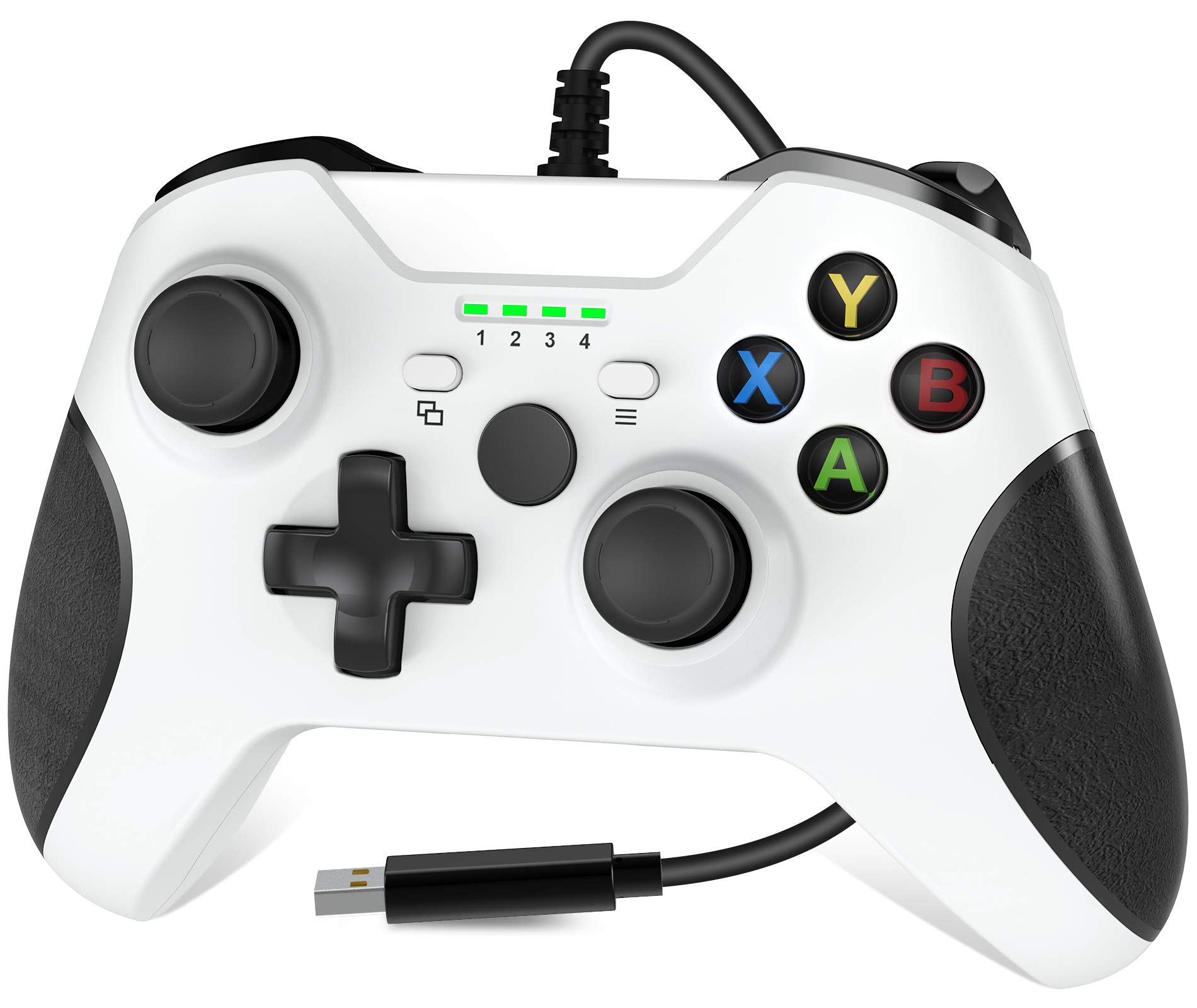 Controller for Xbox One, Wired Controller for Xbox One Gaming Controller USB Gamepad Joypad Remote with Dual Vibration Headset Jack for Xbox One/S/X/Steam/PC Windows 7/8/10 (White) [xbox_one]
