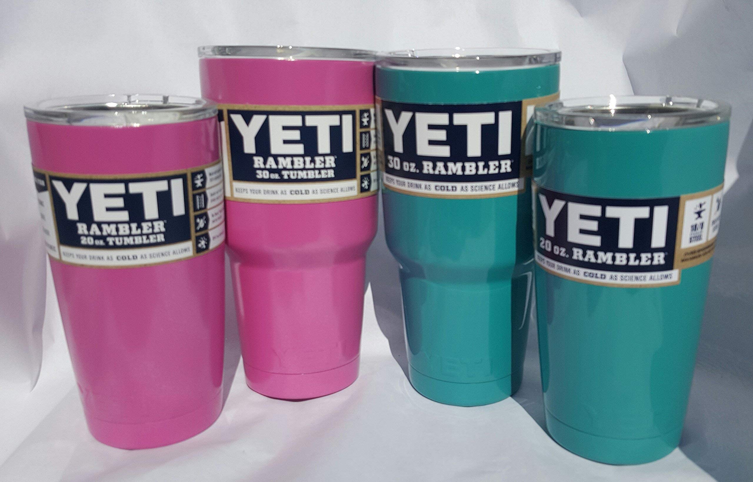 YETI Rambler Tumbler, Stainless Steel, with Lid, Custom Colors (Turquoise) (20 Ounce)