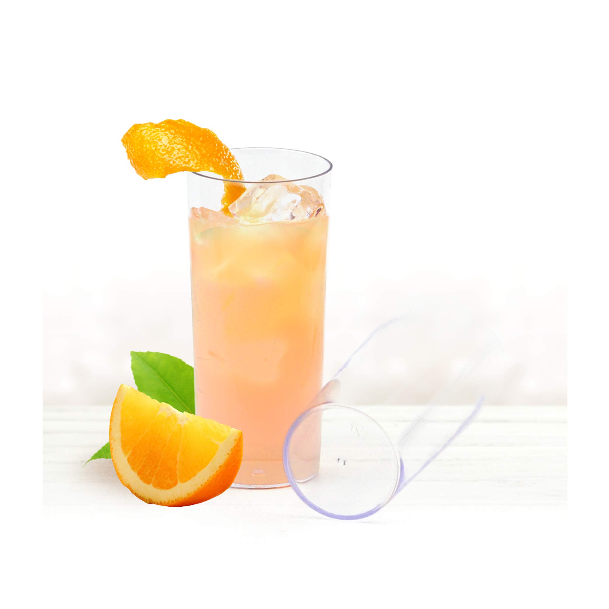 Clear Plastic Highball Glasses, Party Cups | Disposable Highball Cups | 5 Ounce Highball Tumblers, 20 Count - Posh Setting