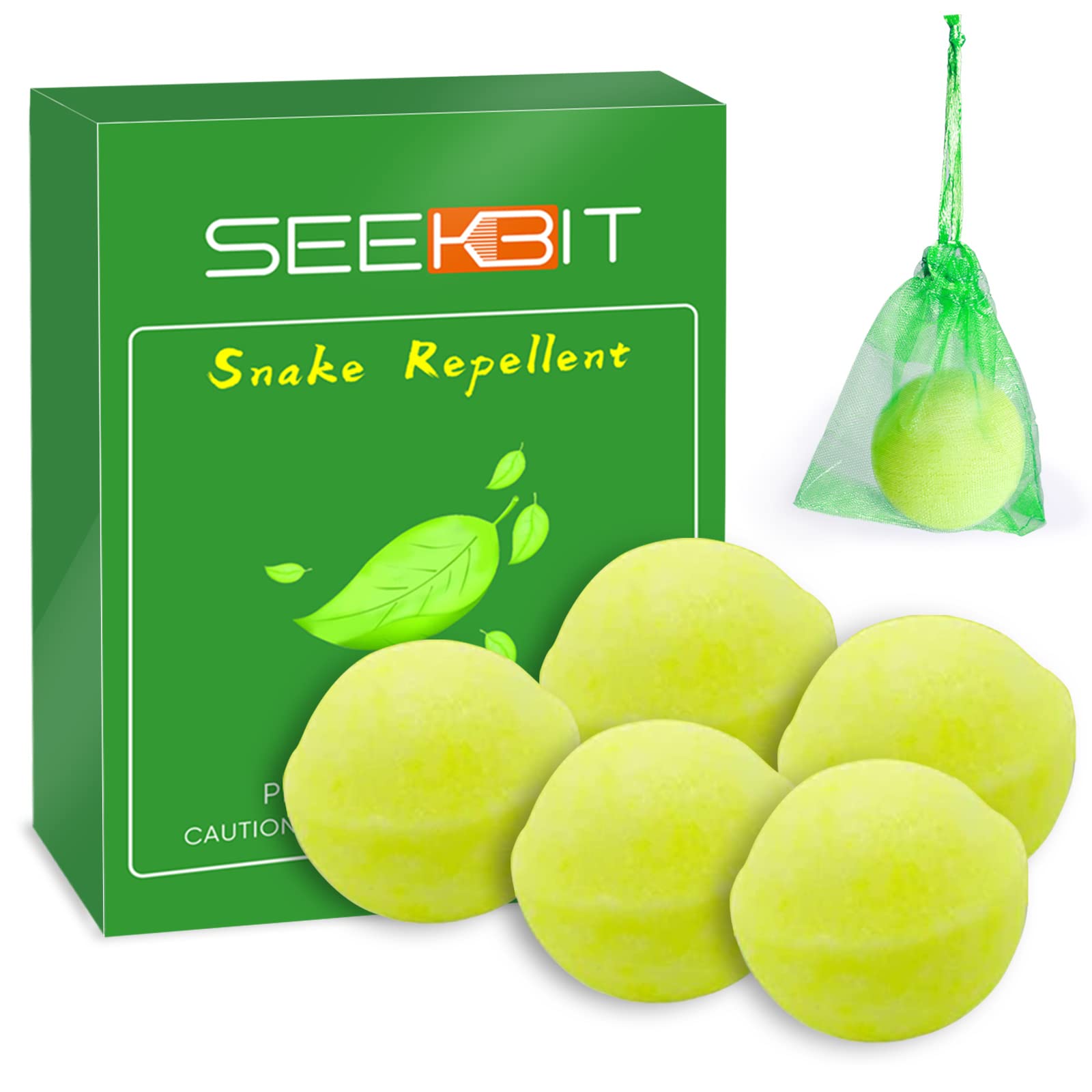 SEEKBIT Snake Away Repellent for Outdoors Indoor, Snake Repellent for Yard Lawn Garden Camping Fishing for Repelling Snakes Rats and Other Pests (5pack)