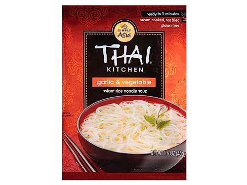 Soup Mug Bundle With 2 Large Red Mugs And 2 Thai Kitchen Noodle Soup Packets