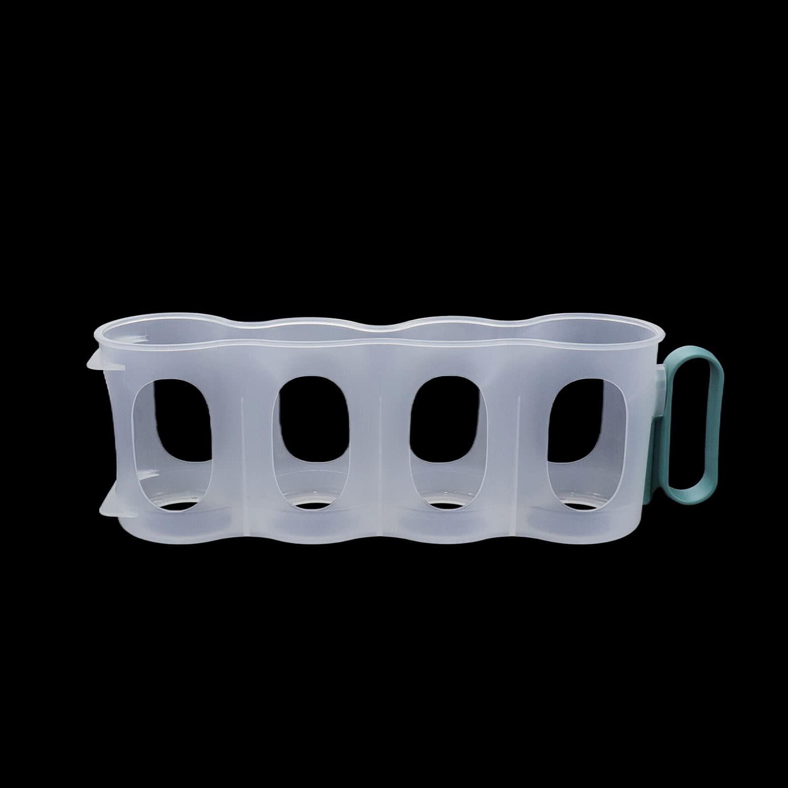 Dahszhi Green Portable Soda Can Organizer for Refrigerator Shelves,Clear Plastic Fridge Soda Can Versatile Organizer